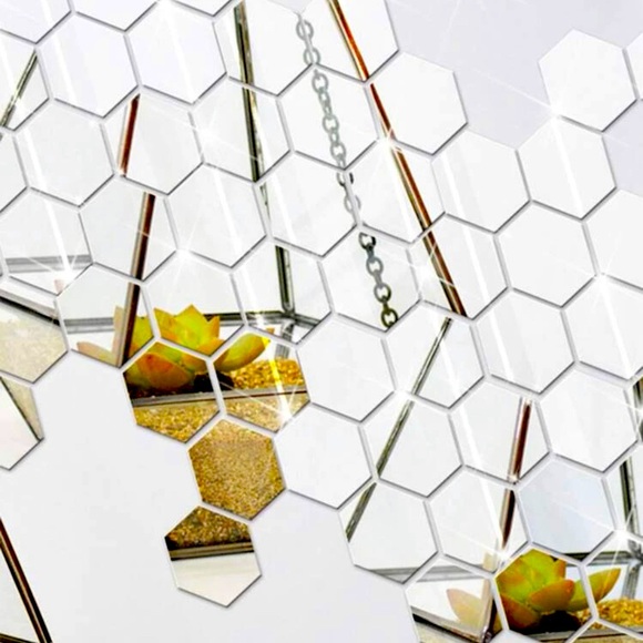 Wall Decor | 12 Piece Set Hexagon Mirror Wall Decor | Poshmark